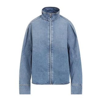 Alaia Femme, Vestes, Bleu, Taille: 40 FR Chemise en jean zipp&eacute;e