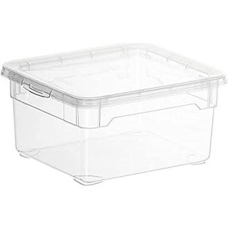 Rotho Clear Aufbewahrungsbox 2l mit Deckel, Kunststoff (PP) BPA-frei, transparent, 2l (19.0 x 16.5 x 9.0 cm)
