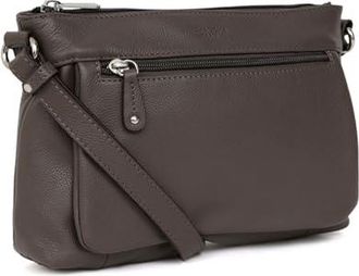 Pellet Sac porté Travers - Compatible téléphone Portable - pour Femme - Collection Confort - Taupe - en Cuir