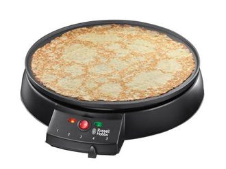 Russell Hobbs Crêpière électrique [Ø30cm - Familiale] Fiesta (plaque antiadhésive, spatule et répartiteur incl., idéal pour pancakes, galettes, burritos & taccos, t