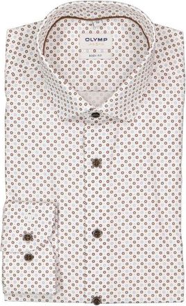 Olymp Herren Hemd weiß gemustert
