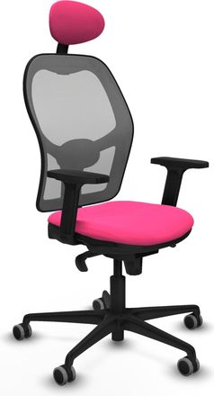 Piqueras y Crespo Rosa Jorquera Computerstuhl mit 2D-Armen, h&ouml;henverstellbarer Lendenwirbelst&uuml;tze und festem Kopfteil, ausgestattet mit 5 Positionen und injiziertem Sch