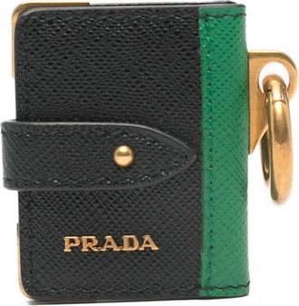 Prada Gep&auml;ckanh&auml;nger aus Saffiano-Leder - Schwarz