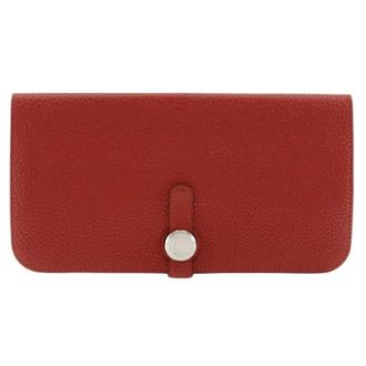 Herm&egrave;s Pre-owned Cuir petite-maroquinerie - Femme - Pre-owned - Rouge - Taille: ONE Size
