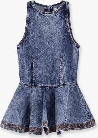 Alaia Peplum Denim Top - ALAIA - gender_Woman