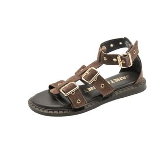 Janet & Janet Femme, Chaussures, Brun, Taille: 39 EU Juliette Flat Sandal