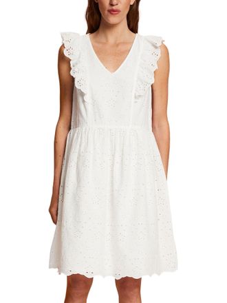 Esprit Damen 043CC1E308 Kleid, 110/OFF White, XL