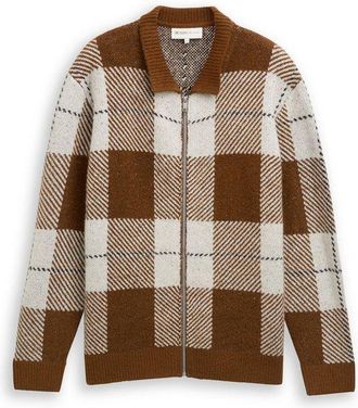 Tom Tailor Cardigan Pullover & Strickjacken Relaxed Fit Strickjacke mit Karomuster