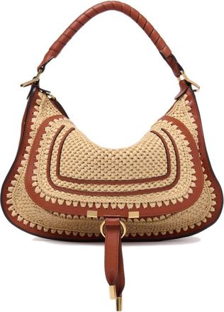 Chlo&eacute; Femme, Sacs, Beige, Taille: ONE Size Small Marcie Shoulder Bag