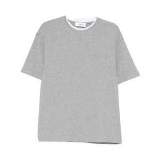 Lardini Homme, Tops, Gris, Taille: L Maglietta Girocollo mezza manica