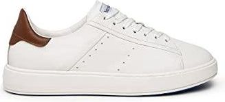 Nero Giardini E302893U Baskets en cuir pour homme, Blanc, 45 EU