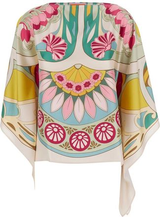 La DoubleJ Femme, Blouses et Chemises, Multicolore, Taille: 38/40 FR Square Top