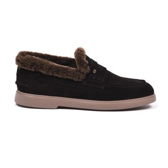 Baldinini Mocassin en daim marron fonc&eacute; - Femme - Chaussures - Brun - Taille: 37 EU
