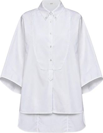 Co Chemise Oversize &agrave; Ourlet Asym&eacute;trique - Femme - Blouses et Chemises - Blanc - Taille: 36 FR