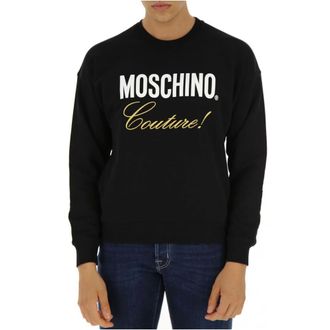 Moschino Homme, Sweatshirts et sweats &agrave; capuche, Noir, Taille: S Sweat logo iconique