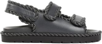 Bottega Veneta Femme, Chaussures, Gris, Taille: 36 EU Jack Flat Sandal