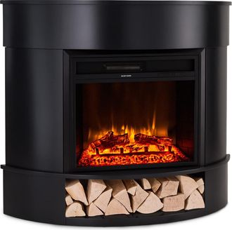 Klarstein Deko Elektrischer Kamin Mit LED-Flammen, Heizung und Kaminfeuer, 1800W, Fernbedienung, Timer & Auto-Temperaturregelung, Sparsam