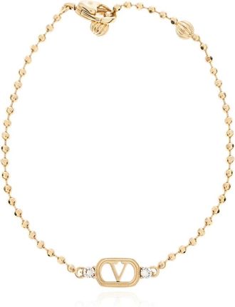 Valentino Garavani Femme, Accessoires, Jaune, Taille: S VLogo Chain Bracelet