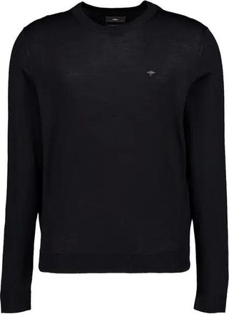 Fynch-Hatton Fynch-Hatton Herren Pullover schwarz Wolle unifarben
