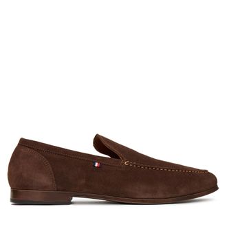 Tommy Hilfiger Mokassins Tommy Hilfiger Hilfiger Flexible Suede Loafer FM0FM05496 Braun