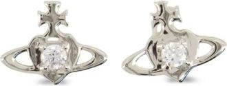 Vivienne Westwood Ohrringe - Platinum-Tone Orb Design Stud Earrings - Gr. unisize - in Mehrfarbig - f&uuml;r Damen