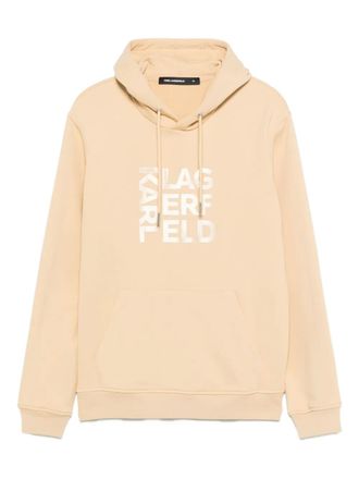 Karl Lagerfeld hoodie à logo imprimé - Tons neutres