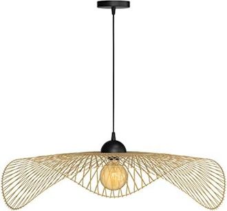 Rendez Vous Déco RENDEZ-VOUS DÉCO - Suspension Luminaire en Bambou - Lustre Salon, Chambre, Bureau, Entrée - Compatible Ampoule E27/40W Max - 75 cm x 18 cm