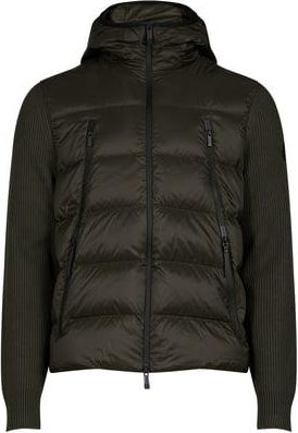 Moncler Veste Cardigan matelass&eacute;e bi-mati&egrave;re
