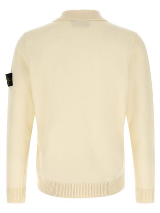 Stone Island Virgin Wool Polo - White