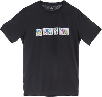 Paul Smith Homme, Tops, Noir, Taille: XL T-Shirt Badge 3D