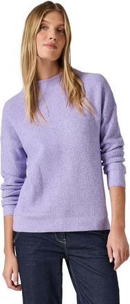 Cecil Damen B302780 Strukturpullover, wild Lilac Melange, XXL