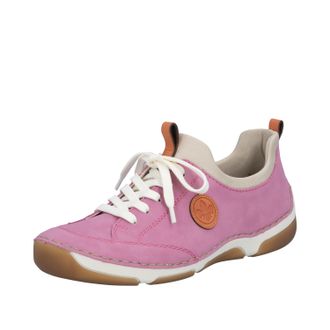 Rieker Slip-On Sneaker RIEKER, Damen, Gr. 43, pink, Lederimitat, Schuhe, Slipper, Schlupfschuh, Freizeitsneaker aus Lederimitat