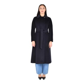 Max Mara Langer Wollmantel - - Coats - Damen - Blau - XS