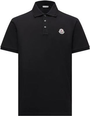 Moncler Polo manches courtes &agrave; logo en coton piqu&eacute;