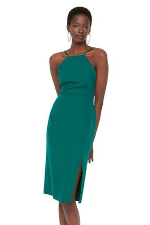 Trendyol Trendyol Womens Aufhängerkleid Dress, Emerald Green, 36