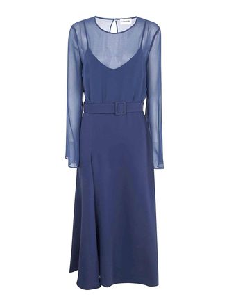 P.A.R.O.S.H. P. A.R. O.S. H. Knielanges Kleid - Blau