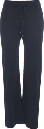 MVM Mvm, Femme, Pantalons, Bleu, Taille: 38 FR Pantalon Large en Tricot Décontracté