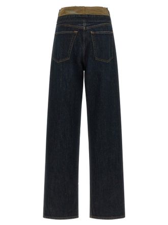Maison Margiela Raw Cut Waist Jeans - Blue
