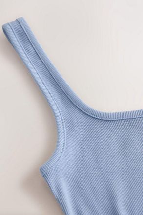 Next Jeanskleid &Auml;rmelloses Maxikleid aus Jersey-Denim (1-tlg)