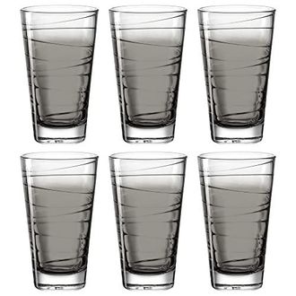 Leonardo HOME 026830 Vario Struttura Lot de 6 verres 280 ml Anthracite, verre, gris