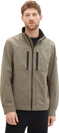 Tom Tailor Herren Ripstop Fieldjacke mit Reißverschluss-Taschen, 32097 - Smokey Olive Green, XXL