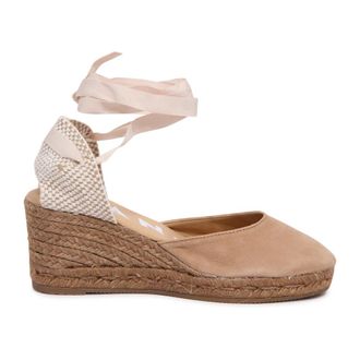Maneb&igrave; Niedriger Keil Espadrille Sandale Vintage Taupe - - Shoes - Damen - Beige - 35 EU