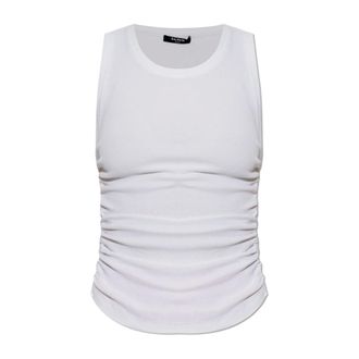 Balmain Femme, Tops, Blanc, Taille: 42 FR Top Avec Cordons De Serrage Ajustables Sur Les C&ocirc;t&eacute;s