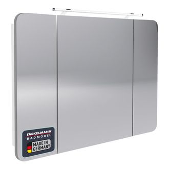 Fackelmann LED Spiegelschrank Milano/Badschrank mit 3D Effekt/Soft-Close/Ma&szlig;e (B x H x T): ca. 110 x 78 x 15,5 cm/Schrank mit Spiegel & LED-Beleuchtung f&uuml;rs Bad 