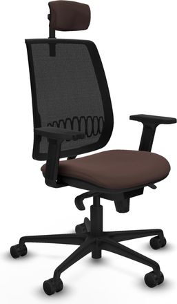 Piqueras y Crespo Alares Programmierstuhl mit 2D-Armlehnen, h&ouml;henverstellbarer Lendenwirbelst&uuml;tze und h&ouml;henverstellbarem Kopfteil und Neigungsverstellung, ausgestattet 