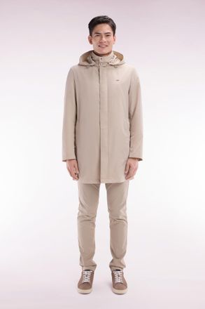 Eden Park Parka À Capuche Intégrée Beige