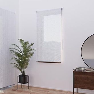 Madéco Store Enrouleur tamisant Motif structuré - Gamme Must - Blanc - L49 x H250cm