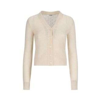 Jil Sander Cardigan VN LS - Femme - Pulls - Beige - Taille: 42 FR
