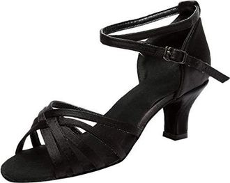 Generic Chaussures De Danse Latine Femme Ouverte Latine Tango Valse F&ecirc;te Sociale Salle De Bal De Salon Sandales De Danse Pour Femmes Avec Talon Paillettes Mod