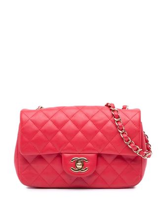 Chanel mini sac à bandoulière Single Flap (2017-2018) - Rouge